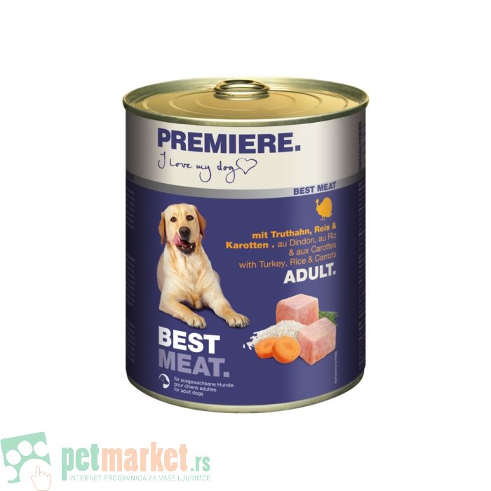 Premiere: Konzerva za pse Adult Best Meat, 800 gr